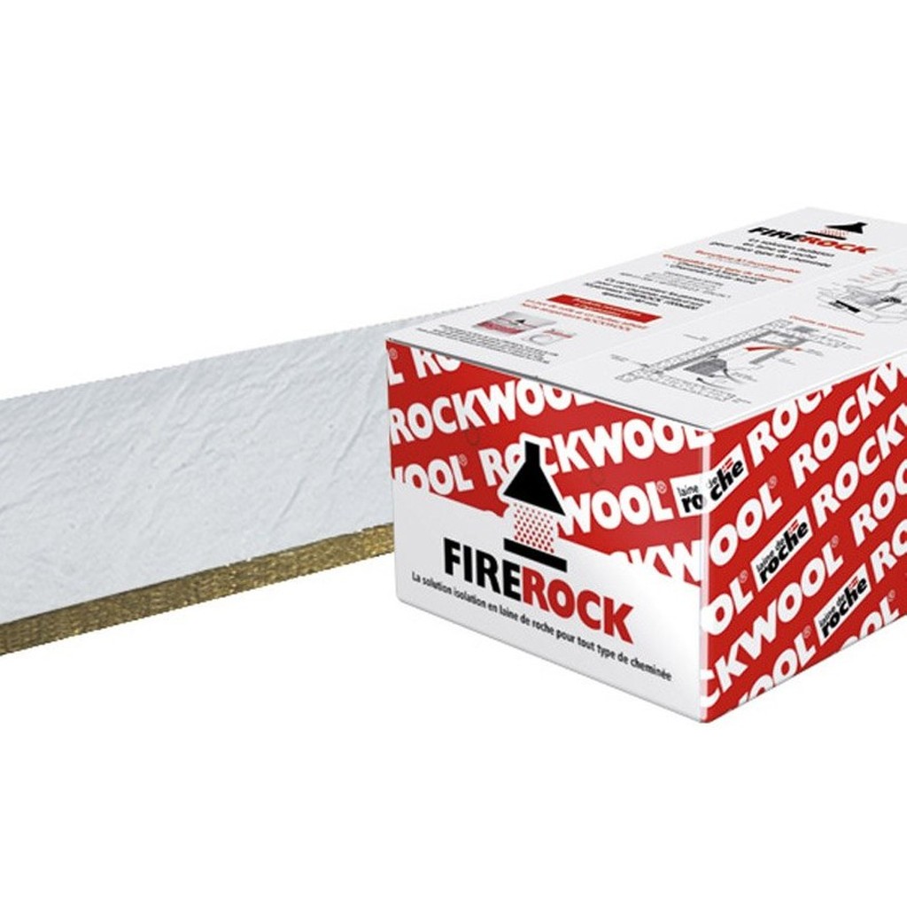 Panneau isolant laine de roche Firerock - Rockwool - revêtu aluminium ...