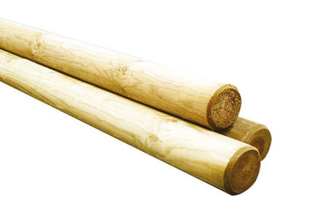 Rondin traité classe 4 vert - Diamètre 120 mm - Longueur 4000 mm